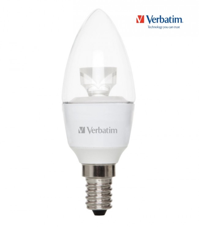 LED žárovka svíčka E14 Verbatim 5,5 W teplé bílé světlo LED žárovka svíčka E14 Verbatim 5,5 W teplé bílé světlo