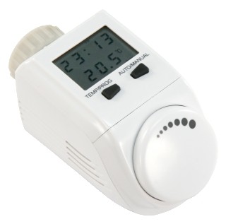 Úsporný termostat na radiátor "RCT-1" XXL-LC displej se třemi adaptéry